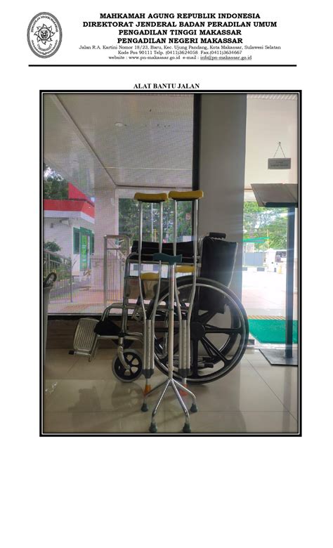 Pengadilan Negeri Makassar Kelas I A Khusus Sarana Dan Prasarana Bagi Penyandang Disabilitas