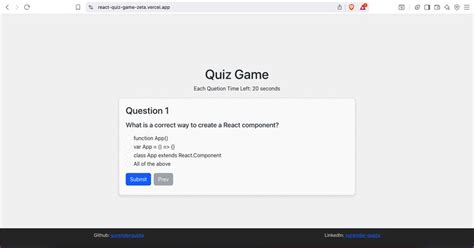 Reactjs Quizapp Webdevelopment Javascript Opensource Frontenddevelopment 100daysofcode