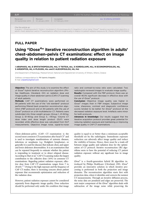 pdf using idose4 iterative reconstruction algorithm in adults