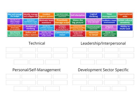 Project Management Competency Model Group Sort