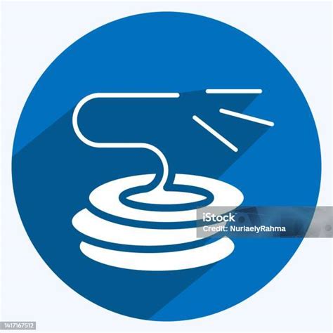 아이콘 호스 정원 기호에 적합합니다 긴 그림자 스타일 편집 가능한 간단한 디자인 디자인 템플릿 벡터 간단한 그림 개념에 대한