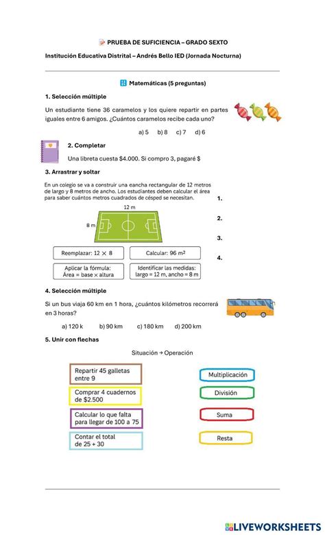 Suficiencia Sex Math Worksheets 8232824