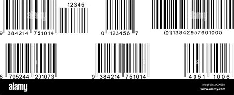 Set Of Barcode Label Templates Isolated On White Background Collection