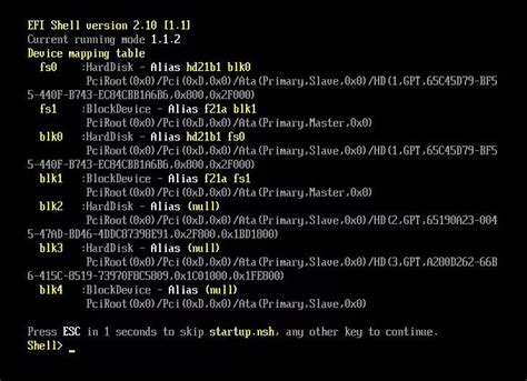 Launch Efi Shell From Filesystem Device в биосе что это