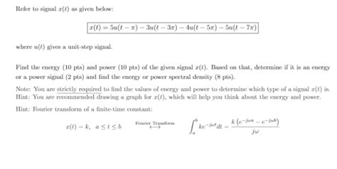 solved refer to signal x t as given below x t 5u t
