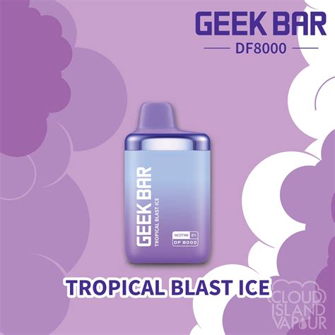 Geek Bar Df8000 Disposable Vape Tropical Blast Ice Cloud Island Vapour