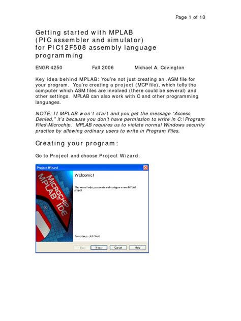 Getting Started With Mplab Pic Assembler And Simulator For Pic12f508