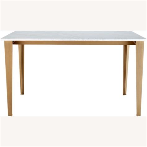 Cb2 Paradigm Marble Brass Dining Table Aptdeco