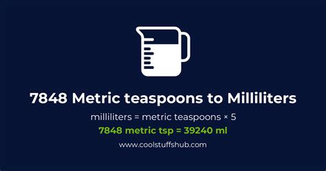 Tsp Conversion To Milliliters At Ruth Tolbert Blog