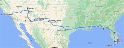Los Angeles To Florida Road Trip