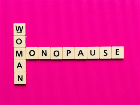 Premium Photo Woman Menopause Crossword Made From Square Letter Tiles