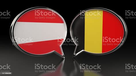 연설 거품으로 오스트리아와 벨기에 플래그입니다 3 차원 일러스트 레이 션 0명에 대한 스톡 사진 및 기타 이미지 0명 3차원 형태 Eurozone Istock