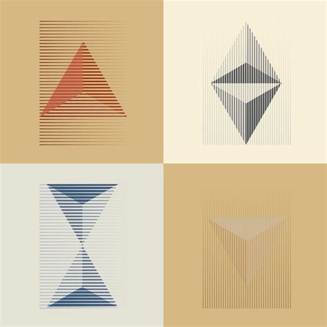 Premium Vector Art Composition With Lines Triangles Modern Art Design