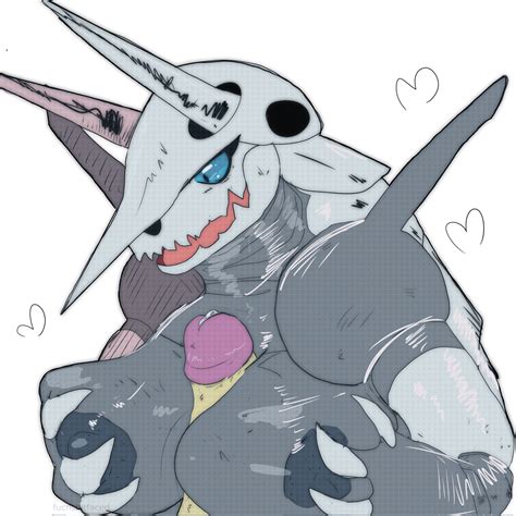 Rule Horns Fingers Aggron Anthro Areola Big Breasts Blue Eyes Bodily Fluids Breast