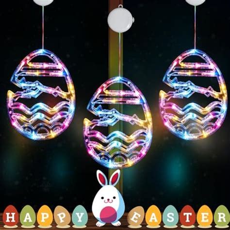 Timer 4 Pack Easter Egg Window Lights Easter Eggs