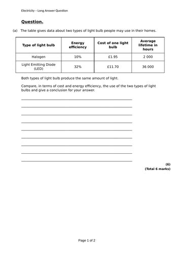 Aqa Gcse Science Physics Revision 9 1 Teaching Resources