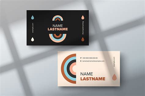 최신 유행 최소한의 추상 명함 템플릿입니다 기하학적 패턴의 현대적인 기업 문구 Id 레이아웃 정보 샘플 이름 텍스트와 벡터 패션