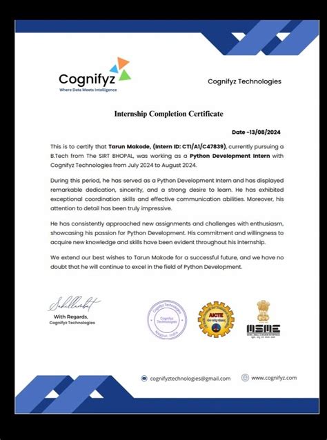 Tarun Makode On Linkedin Cognifyztechnologies Cognifyz Cognifyztech Python Pythondeveloper…