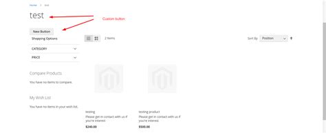 Magento2 How To Add Button At Top Of Layered Navigation Filter From