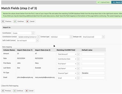 Importing Contributions CiviCRM User Guide CiviCRM Documentation