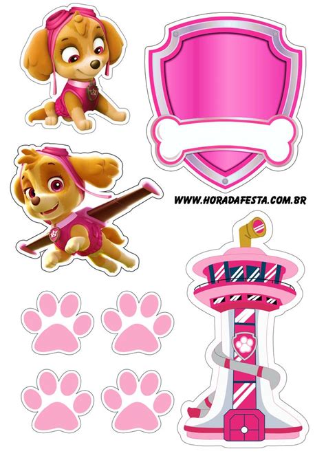 Patrulha Canina Paw Patrol Topo De Bolo Skye Topo De Bolo Png