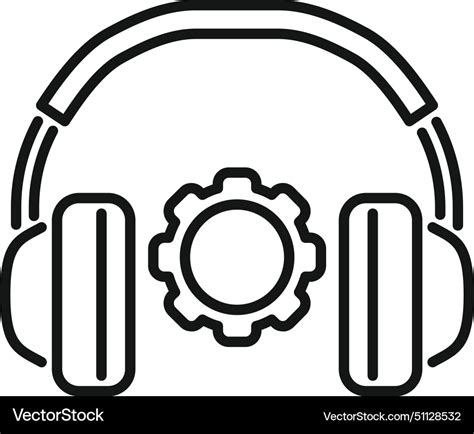 Support Chat Call Tech Icon Outline Royalty Free Vector
