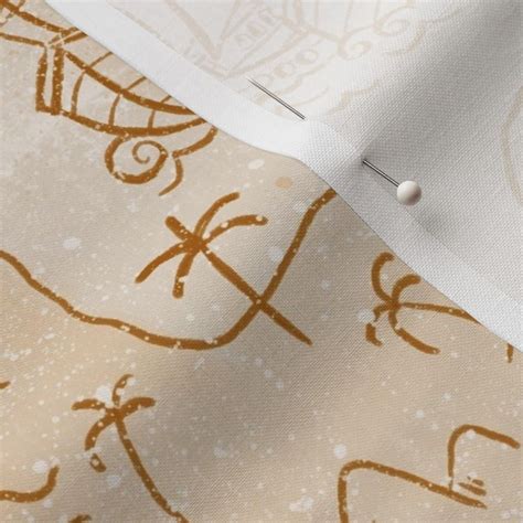 Vintage Pirate Treasure Map Large Fabric Spoonflower