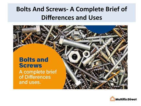 Bolts And Screws A Complete Brief Of Differences And Uses By