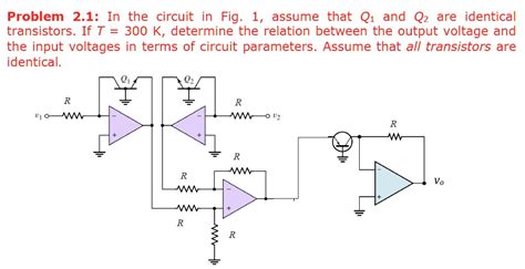 solved texts problem 2 1 in the circuit in fig 1 assume that q1