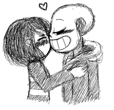 Undertale Sans X Frisk Kiss Kiss By Tmntkeishay On Deviantart