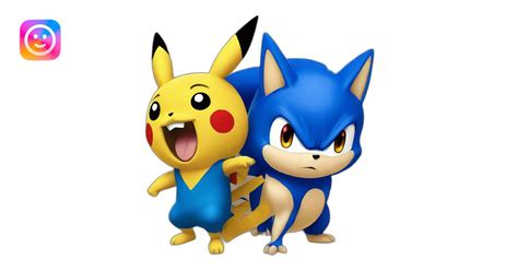Pikachu And Sonic Emoji Ai Emoji Generator