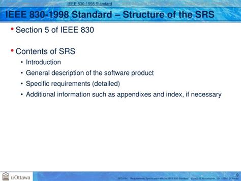 PPT Requirements Specification With The IEEE And IEEE Standards PowerPoint