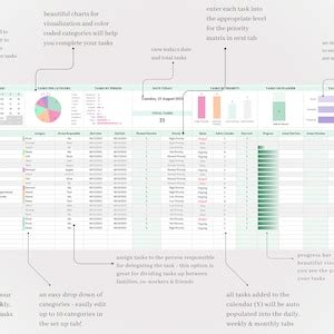 Excel To Do List Spreadsheet Task Tracker Google Sheet Task Manager Daily Weekly Monthly Planner