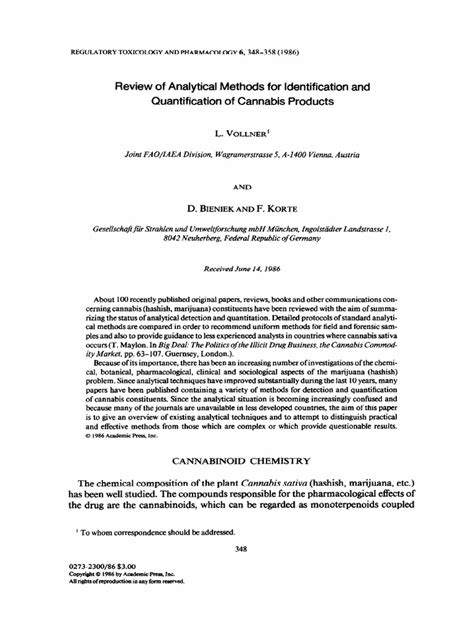 Pdf Review Of Analytical Methods For Identification And Quantification Of Cannabis Products