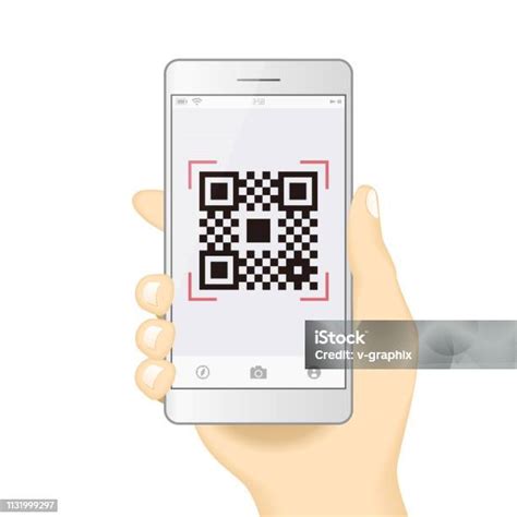 Qr 코드 지불 손 손가락 스마트폰 애플 리 케이 션 현금 없는 기술 개념 벡터 일러스트 레이 션 디자인 이미지 돈 없이 디지털 지불 Qr코드에 대한 스톡 벡터 아트 및