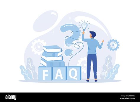 Concept Illustration Of People Frequently Asked Questions Around Question Marks Answer To