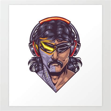 Dr Disrespect Two Time Twitch Champion Art Print By Beezlebub