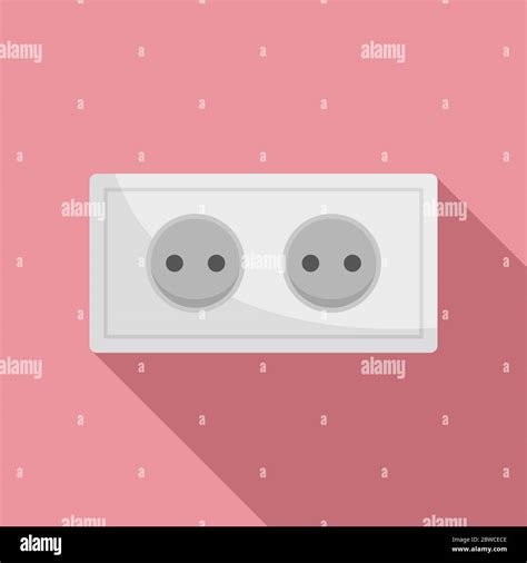 Double Power Socket Icon Flat Illustration Of Double Power Socket Vector Icon For Web Design