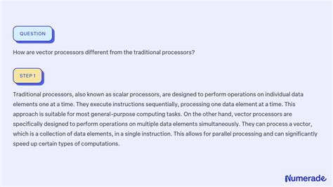 ⏩solvedhow Are Vector Processors Different From The Traditional