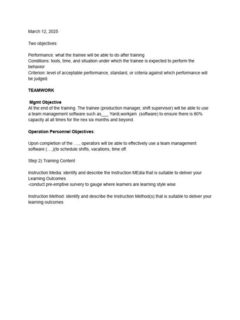 Team Work Class Activity 3351 Pdf