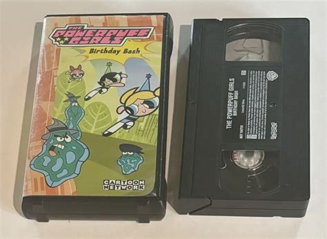 Vintage The Powerpuff Girls Birthday Bash Cartoon Network Wb 2000 Vhs