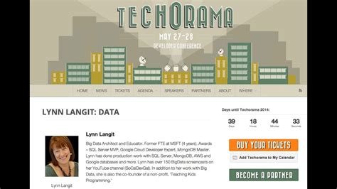 Lynn Langit At Techorama Preview Youtube