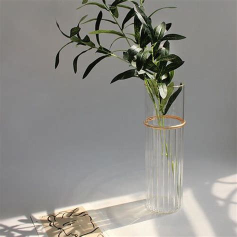 크리스탈 골드 링 유리 화병 꽃병 Vase 2type 인테리어 조화 예쁜 투명 글라스 꽃꽂이화병 감도 깊은 취향 셀렉트샵 29cm