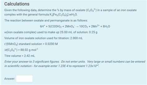 Solved Calculations Given The Following Data Determine The