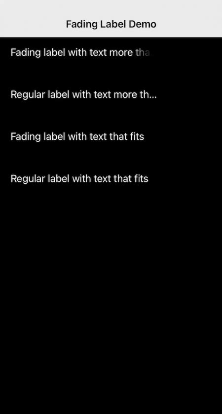 Github Shawn Frankfadinglabel A Custom Uilabel That Fades Away The Tail End Of Your Text In