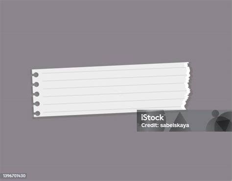 가장자리가 찢어진 흰색과 줄 지어있는 종이 조각 회색 배경에 고립 된 사실적인 벡터 일러스트레이션 0명에 대한 스톡 벡터 아트 및 기타 이미지 Istock