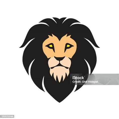 사자 로고 벡터 템플릿 디자인 마스코트 일러스트 만화 아이콘 갈기에 대한 스톡 벡터 아트 및 기타 이미지 갈기 갈색 개념 Istock