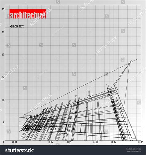Architecture Grid Blueprint Background Sample Stock Vector Royalty Free 621459836
