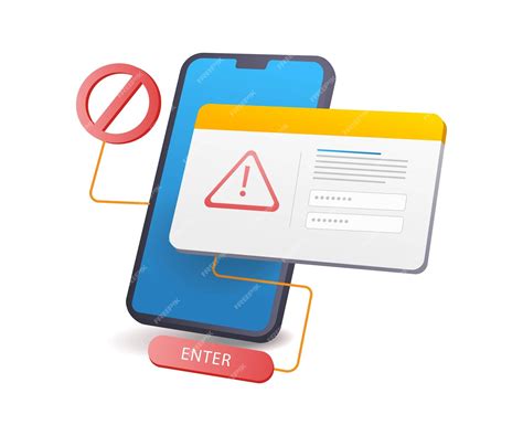 Premium Vector Smartphone System Password Error Warning
