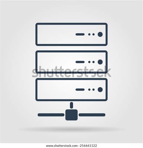 Computer Server Icon Flat Design Vector Stock Vector Royalty Free Shutterstock